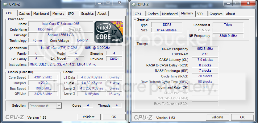 i7 965 comparing CPU-Z | Overclock.net